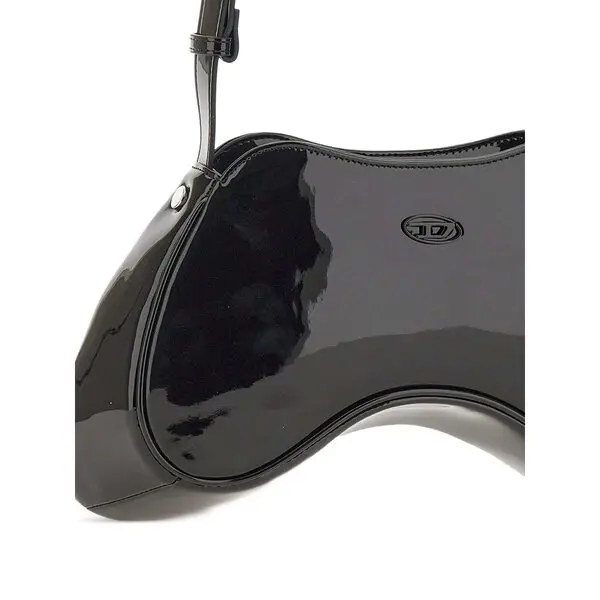 DIESEL® Patent Shoulder Bag - Black