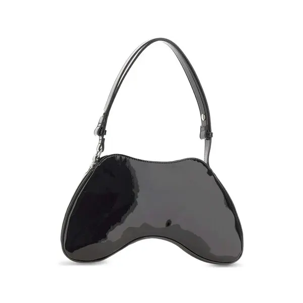 DIESEL® Patent Shoulder Bag - Black