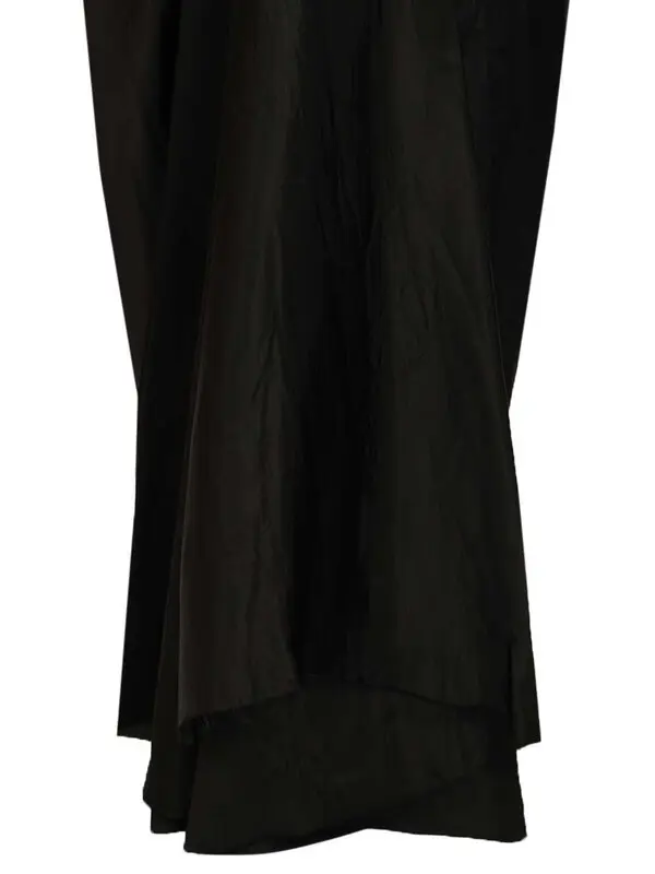 Rick Owens Combo Long Satin Dress With Sheer Panels - Black