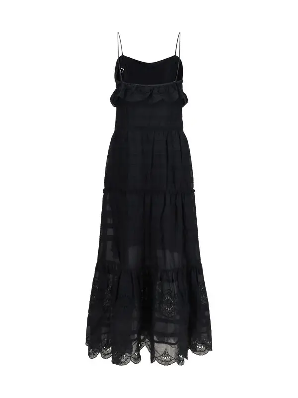 Isabel Marant Étoile Paule Long Ruffled Dress - Black