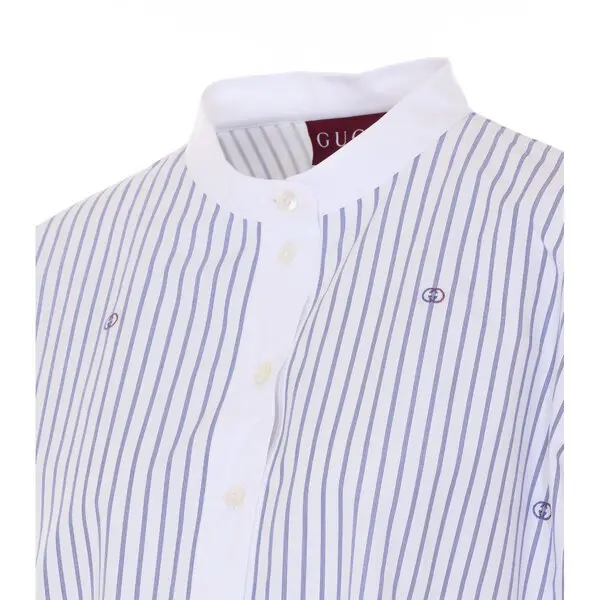 Gucci Incrocio Gg Pinstriped Shirt