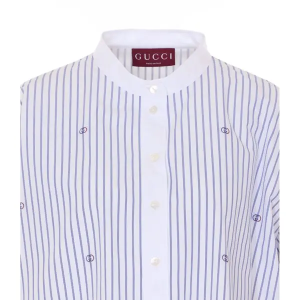 Gucci Incrocio Gg Pinstriped Shirt