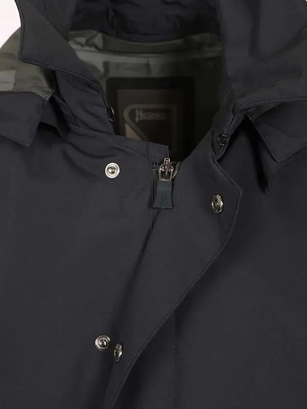 Herno Polyester Microfibre Hooded Raincoat