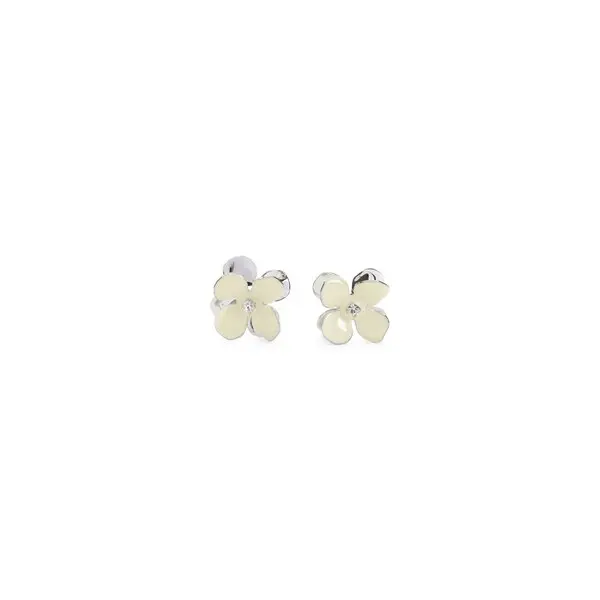Marni Flower Earrings With Rhinestone Accent - Multicolor