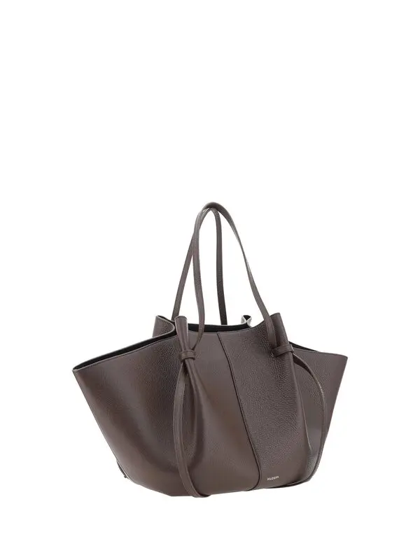 Yuzefi Large Mochi Shoulder Bag In Suede - Brown