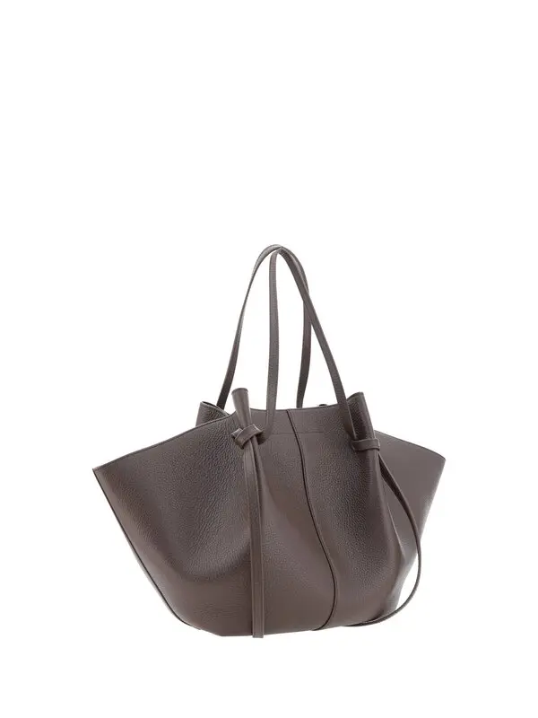 Yuzefi Large Mochi Shoulder Bag In Suede - Brown