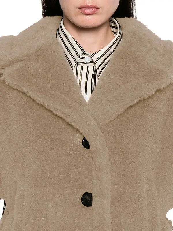 Max Mara Corvino Teddy Short Coat - Cream