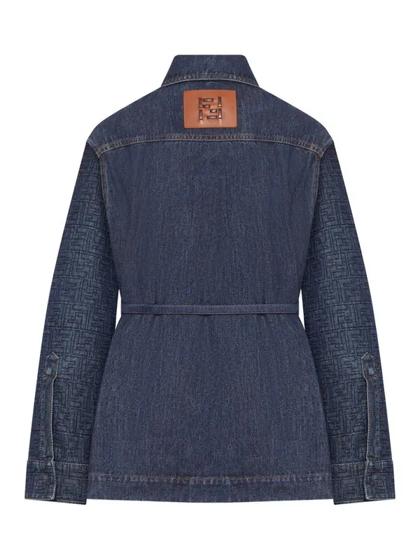 Fendi Denim Jacket With Ff Motif