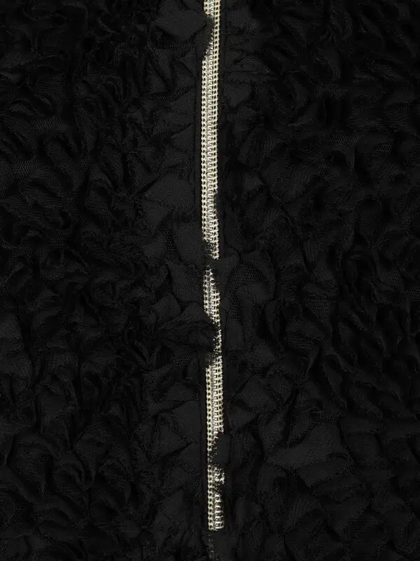 Herno Georgette Jacket With Ruffle Appliqu