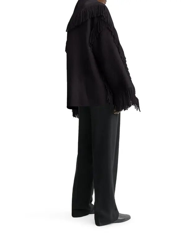 TOTEME Bouclé Jacket With Fringed Scarf