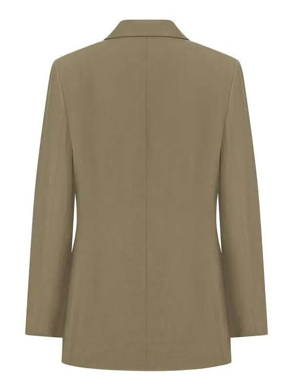 Giorgio Armani Single-breasted Linen Blazer