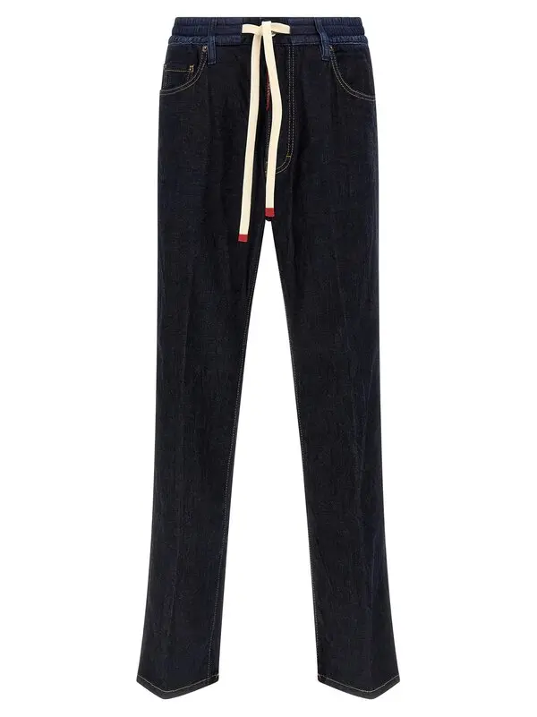 Dsquared2 Crinkled Effect Straight Leg Jeans - Blue