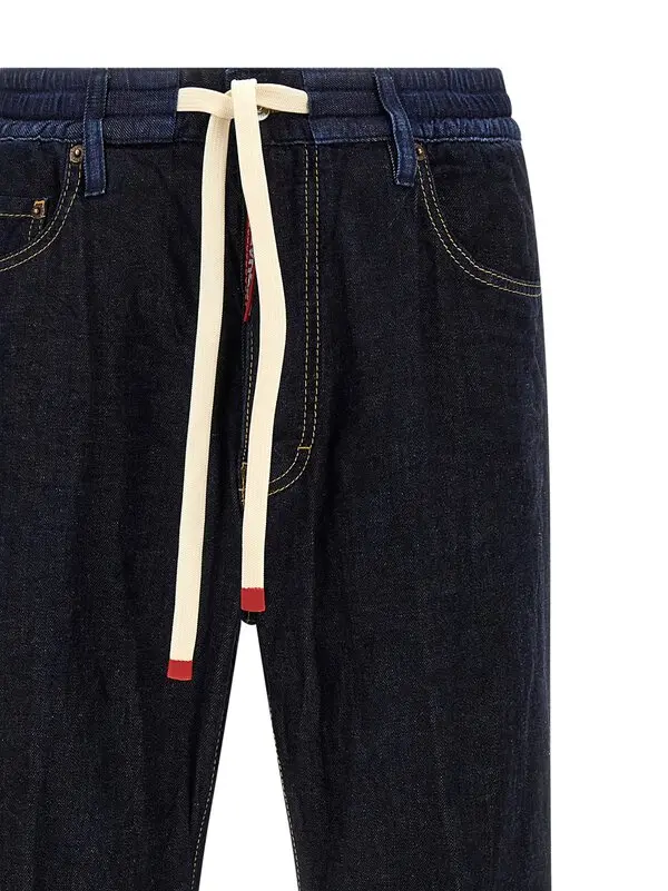 Dsquared2 Crinkled Effect Straight Leg Jeans - Blue