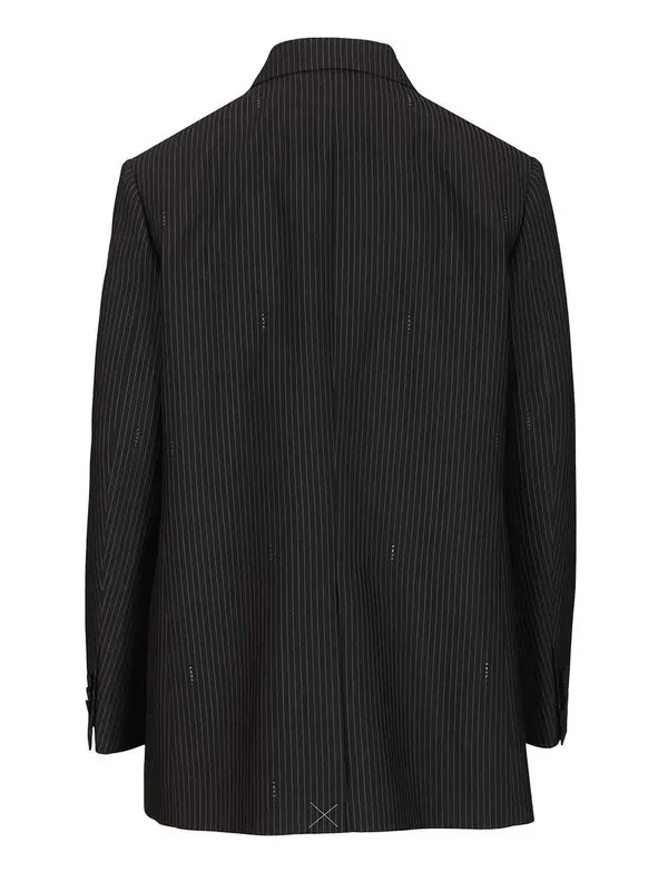 Fendi Pinstriped Wool Blazer