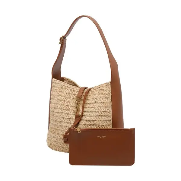 Saint Laurent Raffia Small Le 5 A 7 Shoulder Bag