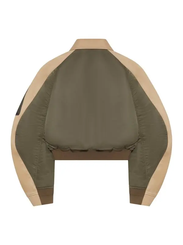Sacai Cotton Chino X Nylon Twill Cropped Blouson - Multicolor
