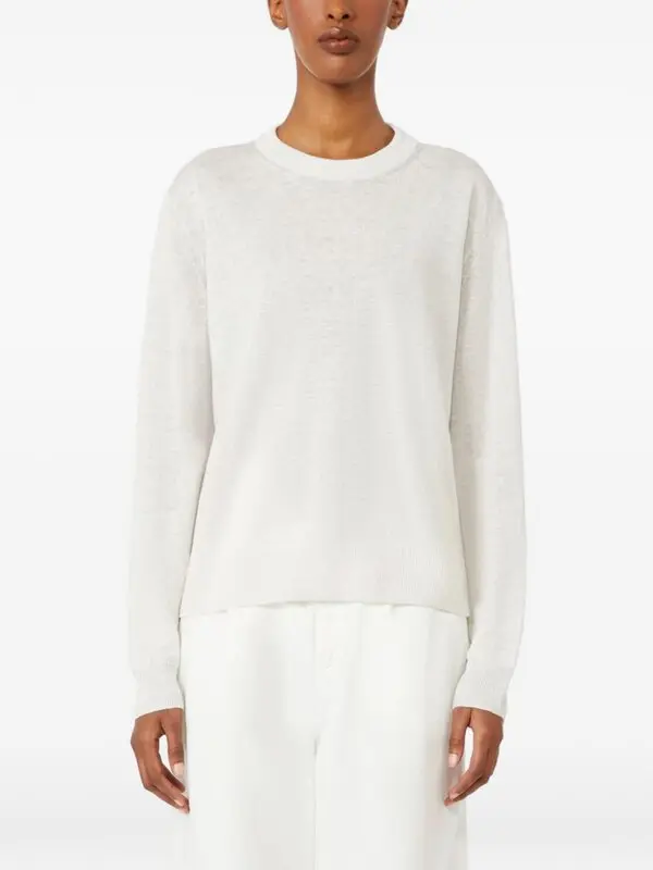 Max Mara Linen Crewneck Sweater - Multicolor