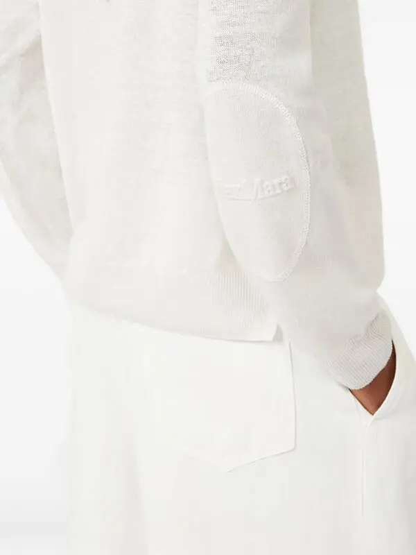 Max Mara Linen Crewneck Sweater - Multicolor