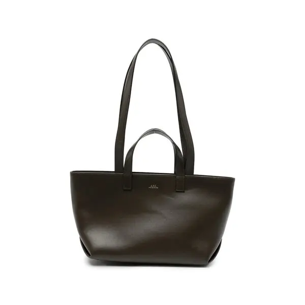 A.p.c. Calf Suede Tote Bag With Detachable Coin Purse - Brown