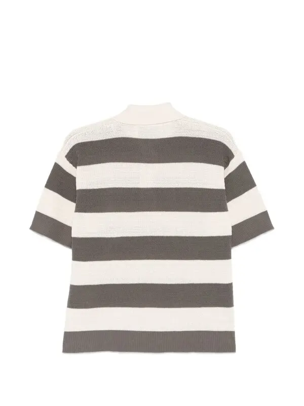 AMI Paris De Coeur Striped Polo Shirt - Multicolor
