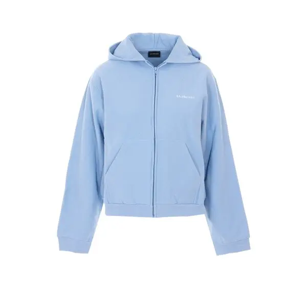 Balenciaga Zipped Hoodie - Blue