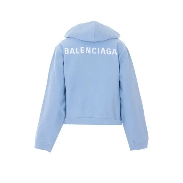 Balenciaga Zipped Hoodie - Blue