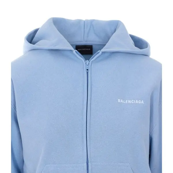 Balenciaga Zipped Hoodie - Blue