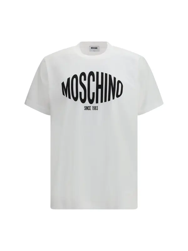 Moschino Logo Printed T-shirt - White