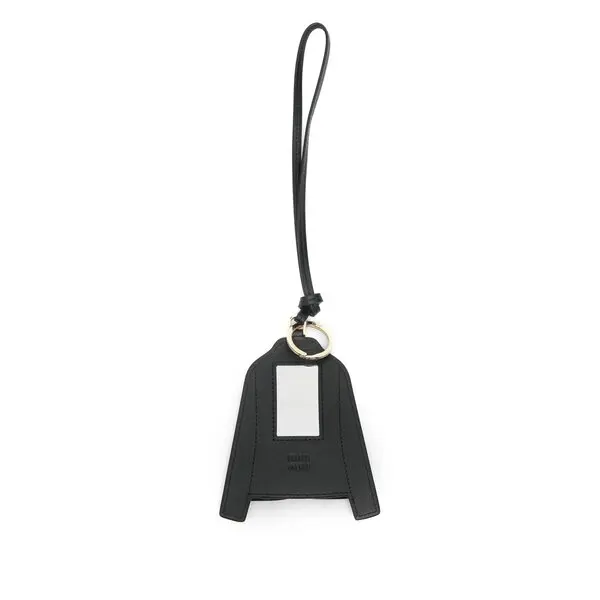 Miu Miu Leather Keychain With Mirror - Brown