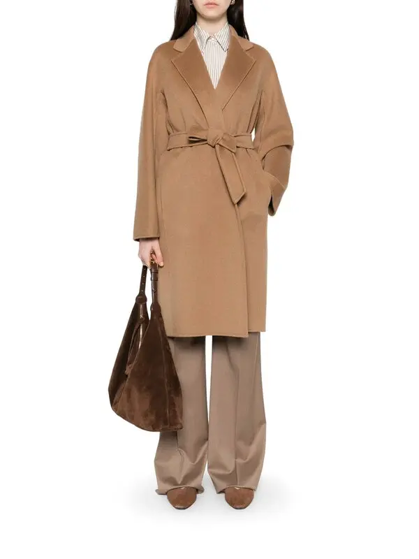 Max Mara Aceri Cashmere Robe Coat - Brown