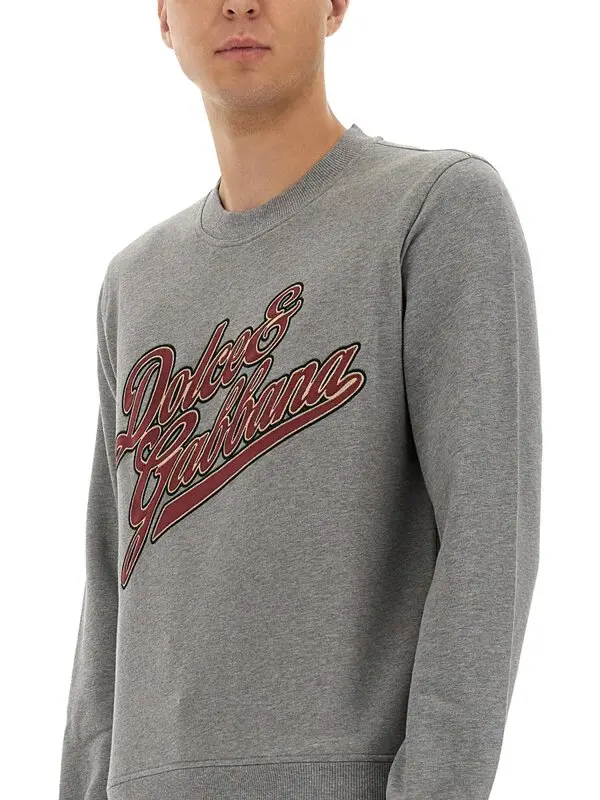 Dolce & Gabbana Jersey With Embroidery - Gray