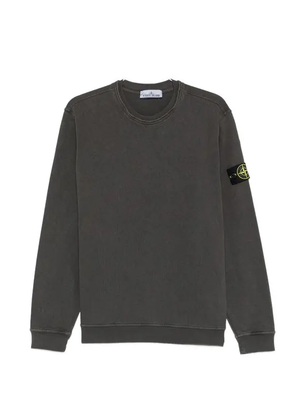 Stone Island Cotton Crewneck Sweatshirt With Detachable Logo Patch - Multicolor