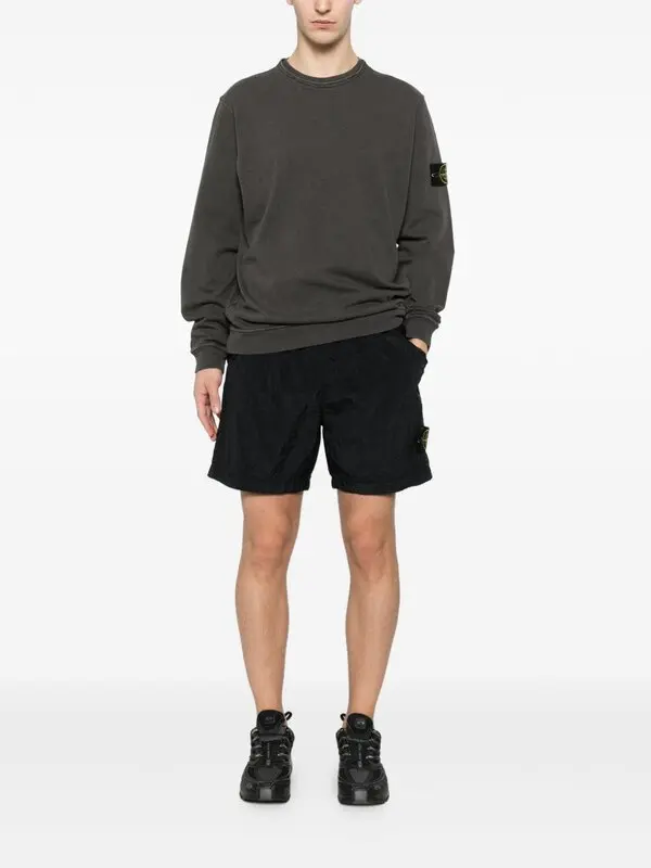 Stone Island Cotton Crewneck Sweatshirt With Detachable Logo Patch - Multicolor