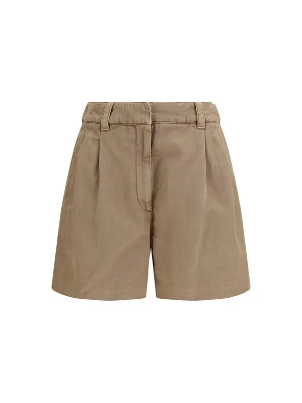 Brunello Cucinelli Linen Shorts - Cream