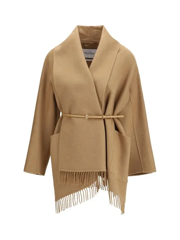 Max Mara Camel Hair Cardigan Coat - Cream