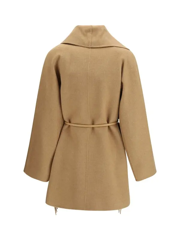 Max Mara Camel Hair Cardigan Coat - Cream