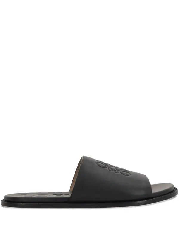 Loewe Anagram Leather Slides - Multicolor