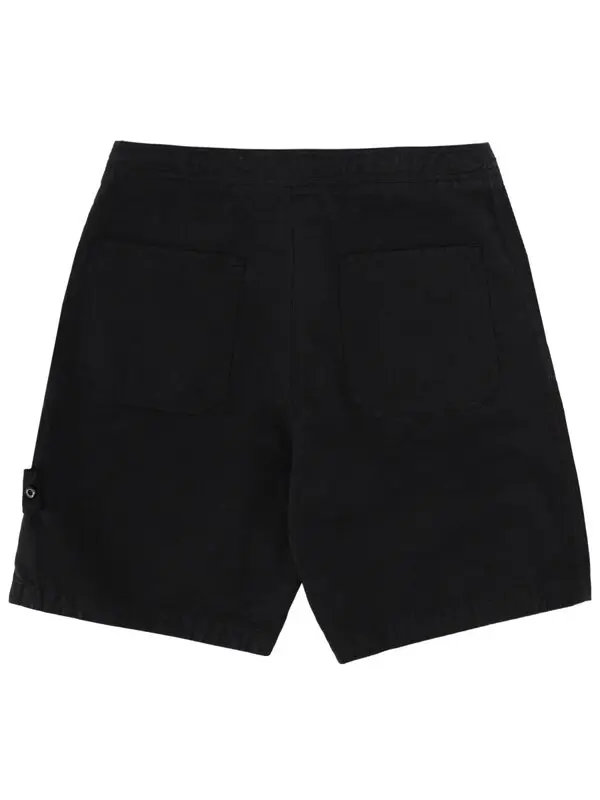 Stone Island Cotton Cargo Shorts With Logo Patch