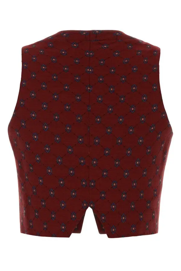 Etro Embroidered Wool Blend Vest