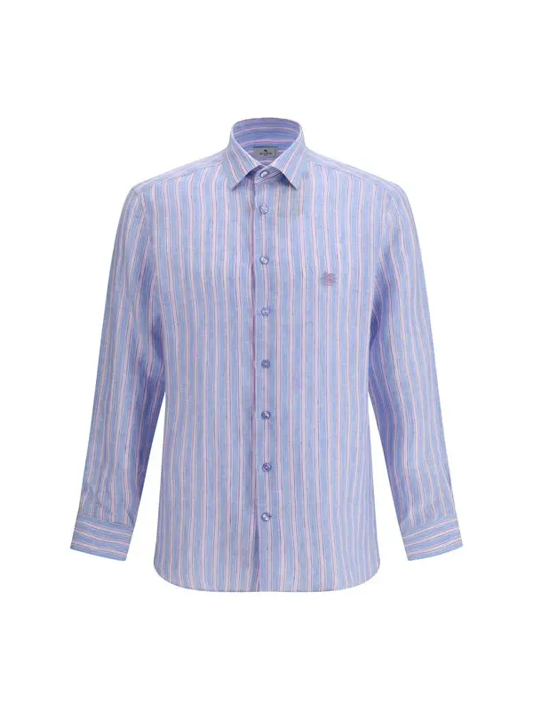 Etro Striped Linen Shirt - Multicolor