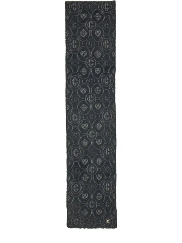 Casablanca Monogram Fluffy Scarf - Gray
