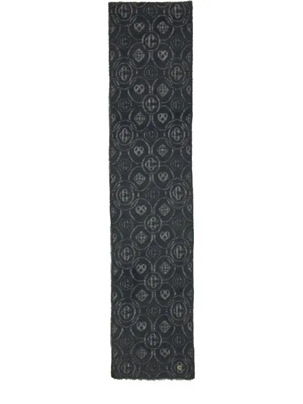 Casablanca Monogram Fluffy Scarf - Gray