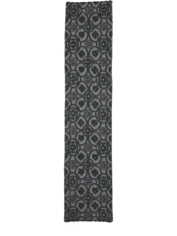 Casablanca Monogram Fluffy Scarf - Gray