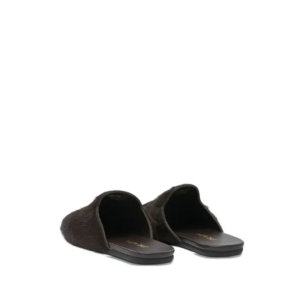 Prada Calf-hair Slip-on Slippers - Brown
