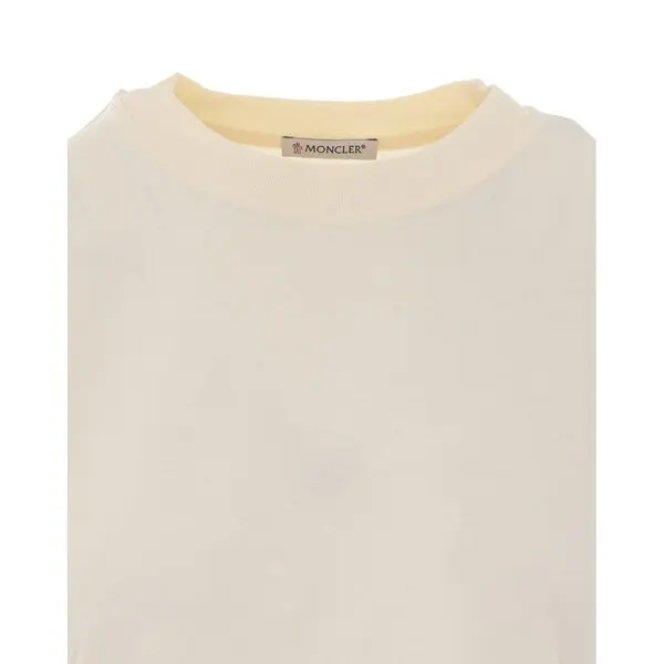 Moncler Embroidered Logo T-shirt - Cream