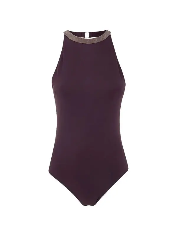 Brunello Cucinelli Embellished Halterneck One-piece Swimsuit