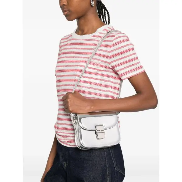 A.p.c. Rectangular Shoulder Bag With Turnlock Fastening