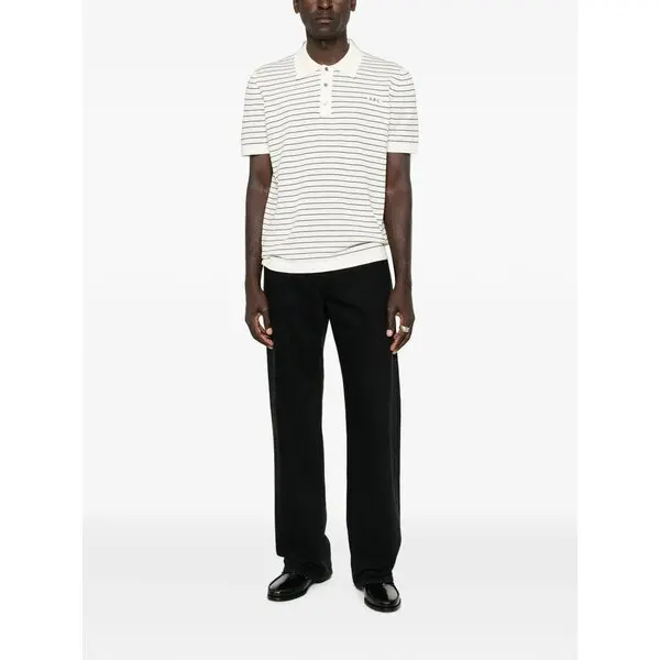A.p.c. Neutrals Polo Shirts - Cream