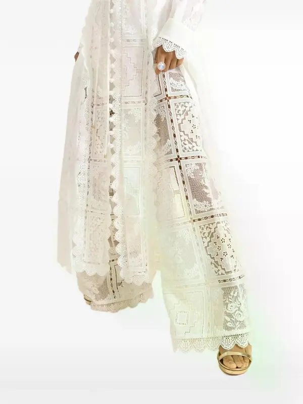 Zimmermann Aster Embroidered Palazzo Pants