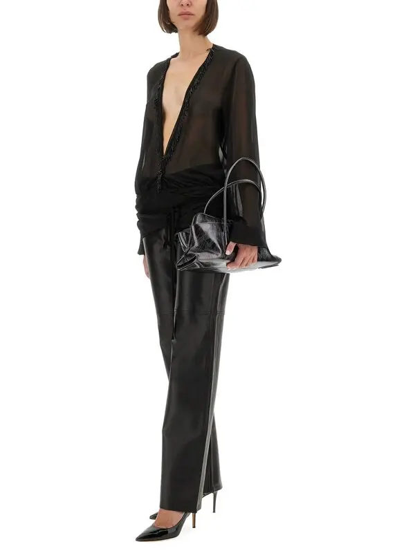 Attico Embroidered Georgette Blouse